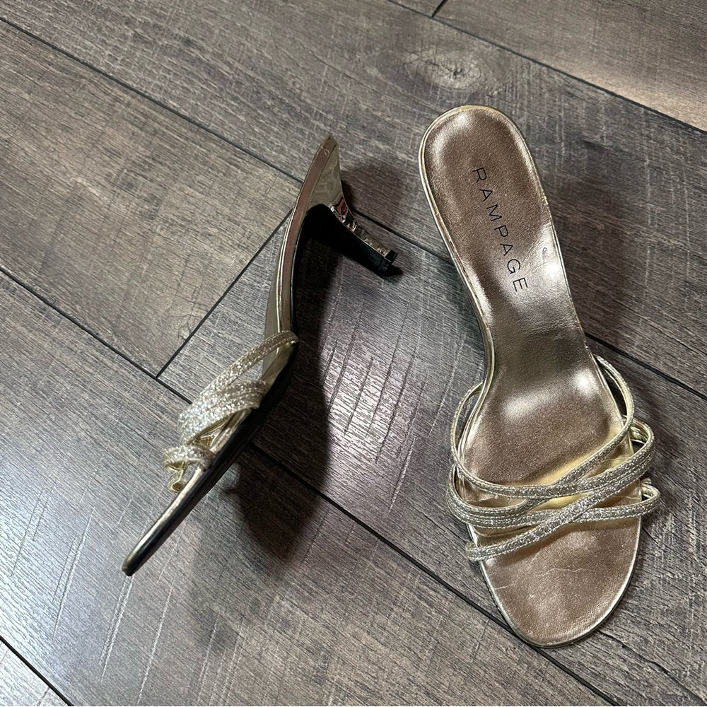 Rampage Gold Heels – Simply Drost